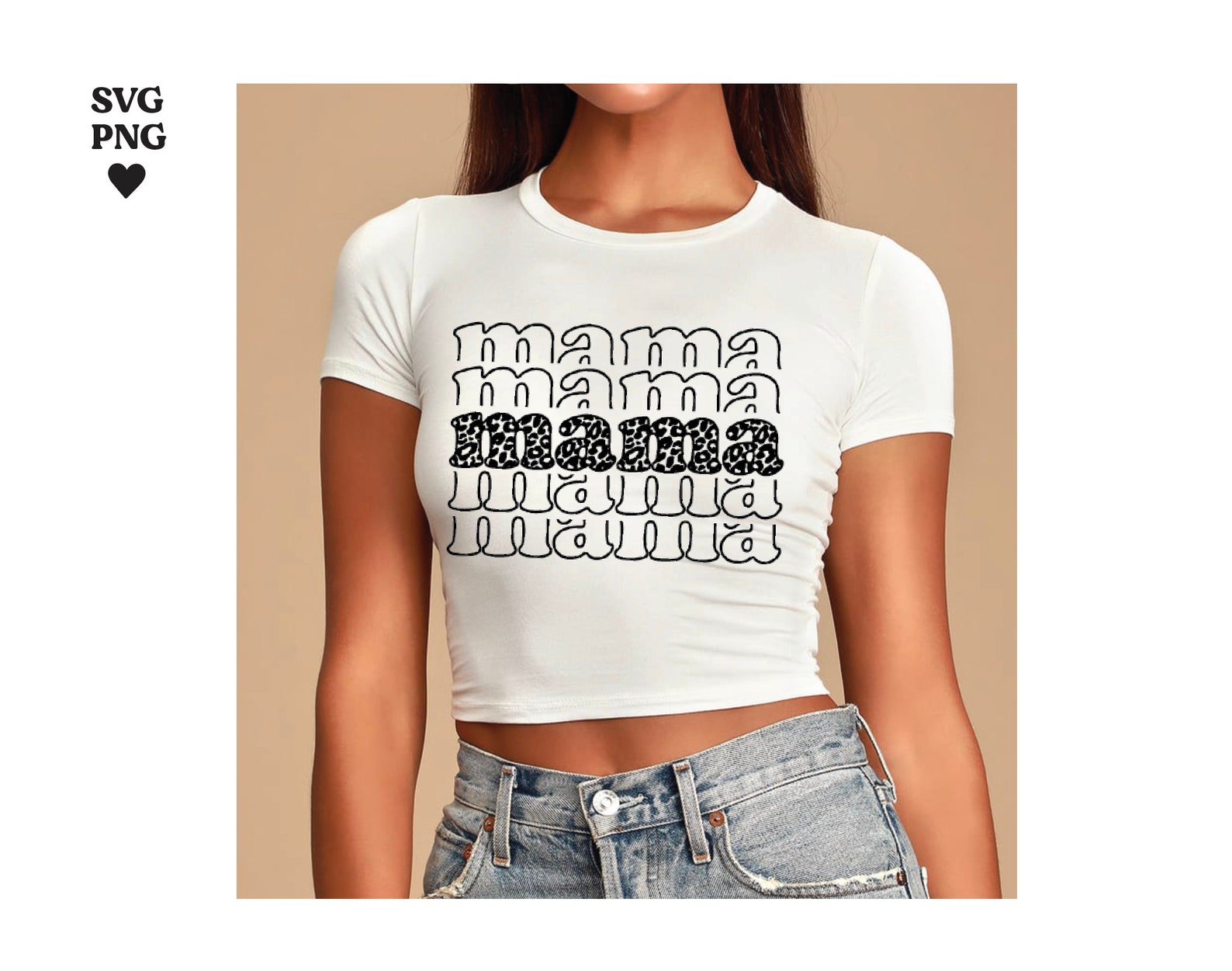 Mama Svg Mama Png Leopard Print Mama Svg Mom Svg Mothers - Etsy