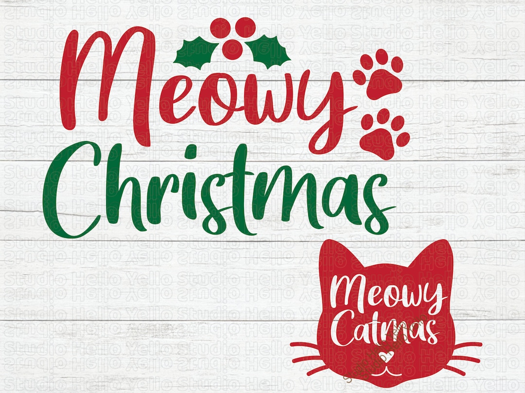 Cat Christmas Svg Bundle, Cat Christmas Svg, Christmas Svg, Cat ...