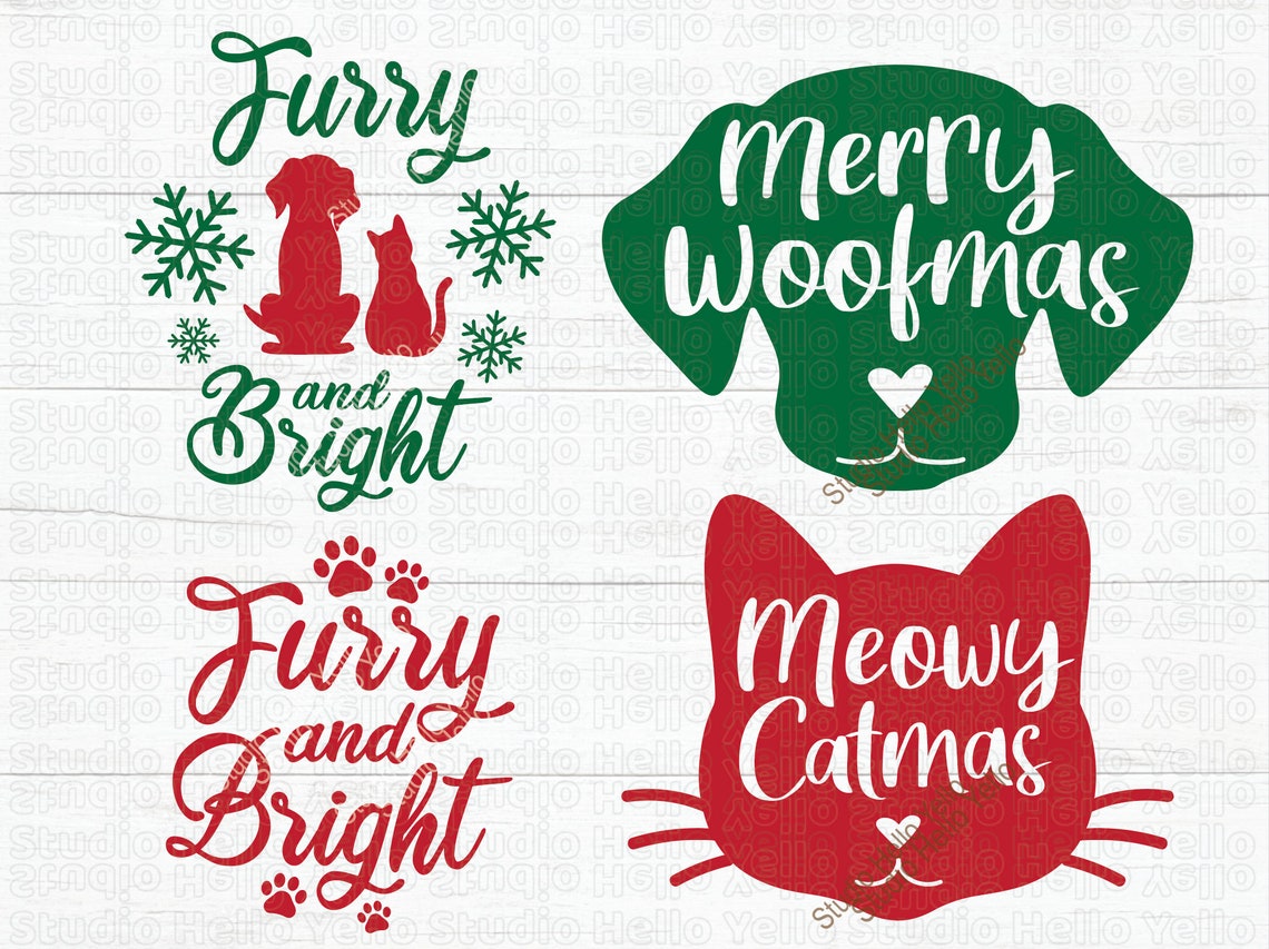 Pet Christmas Svg Bundle Dog Christmas Svg Dog Christmas | Etsy