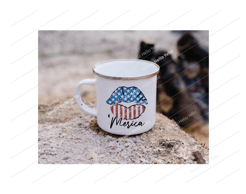 Merica Flag Lips Png 4th of July Png 4th of July Merica - Etsy