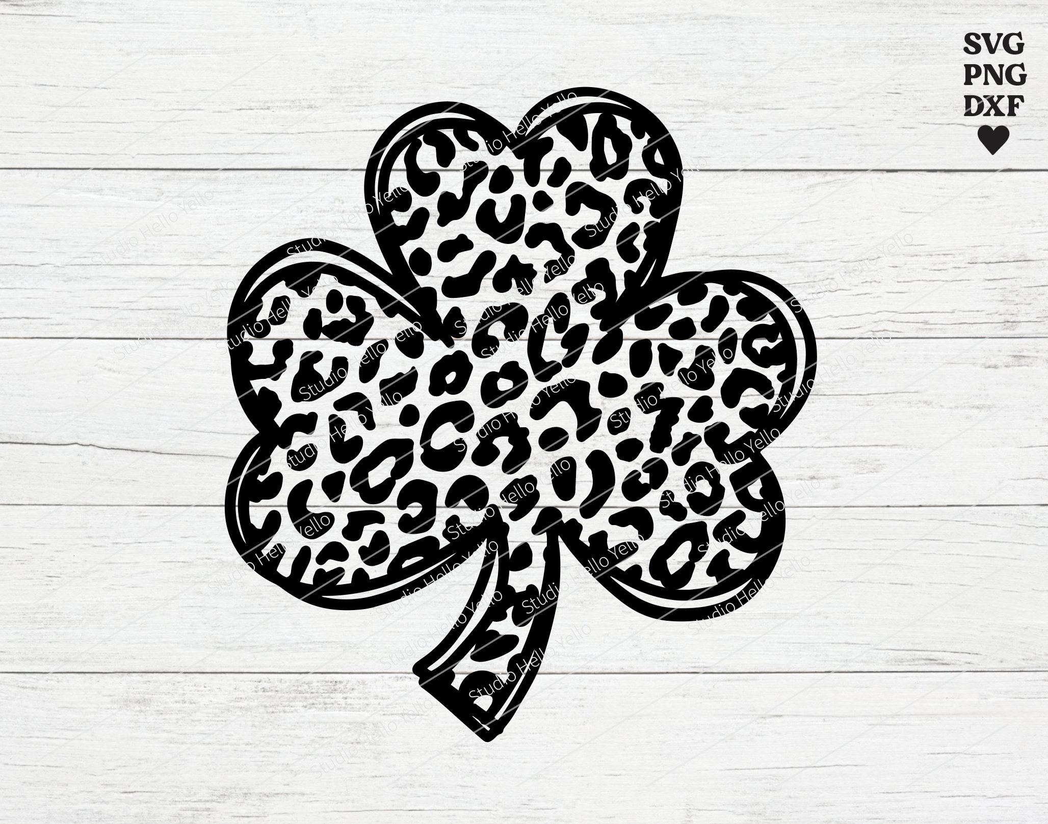 Leopard Print Shamrock Svg, St Patricks Day Svg, Shamrock Svg, St ...