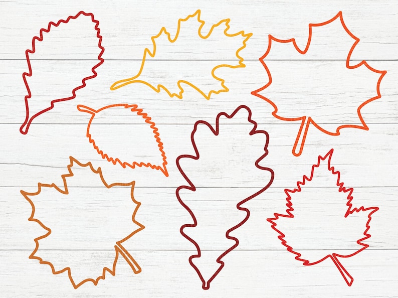 Fall Leaves Svg, Fall Svg, Fall Leaf Svg Bundle, Fall Png, Dxf, Clipart ...
