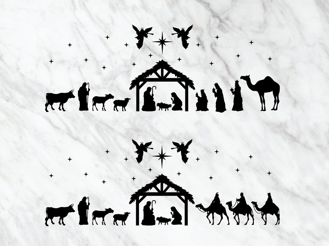 Nativity Scene SVG, Nativity SVG, PNG, Eps, Dxf, Jpg Instant Digital ...