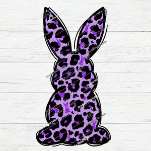 Leopard Print Bunny Svg, Png, Bunny Svg, Bunny Png, Easter Svg, Easter ...