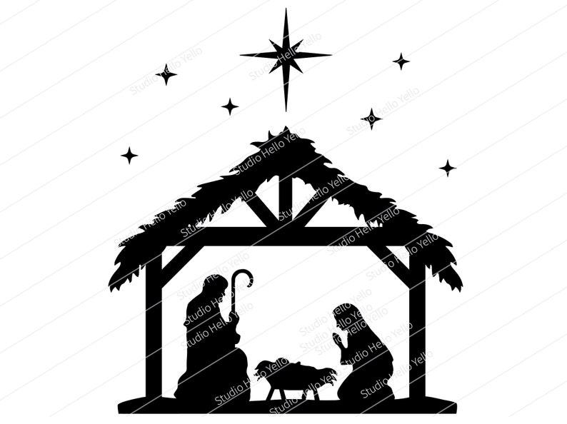 Nativity Scene SVG Nativity SVG PNG Eps Dxf Jpg Instant - Etsy