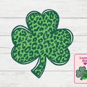 Leopard Print Shamrock Svg, St Patricks Day Svg, Shamrock Svg, St ...