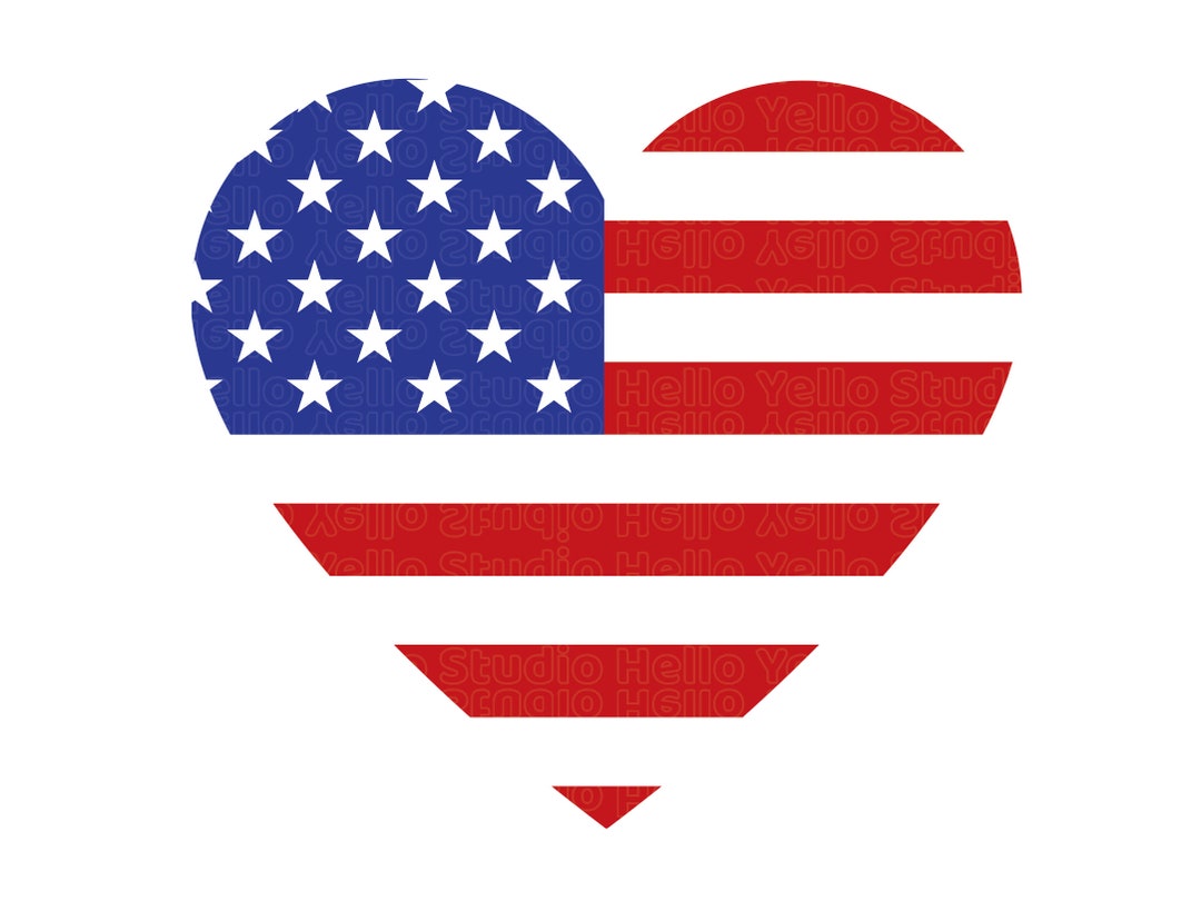 Heart Flag Svg, 4th of July SVG, July 4th Svg, Fourth of July Svg ...