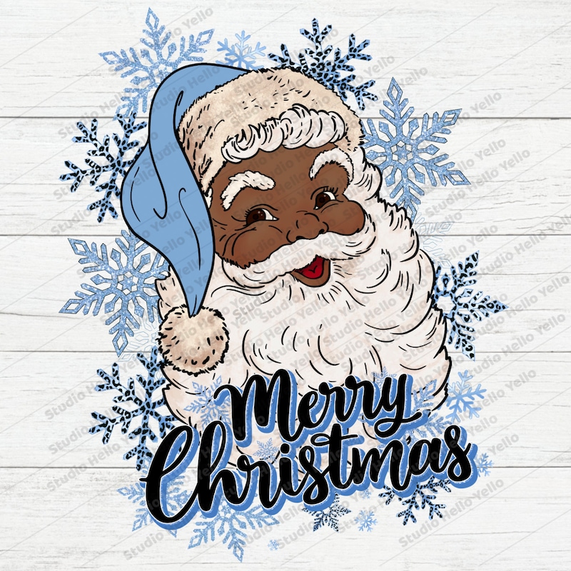 Black Santa Svg - Etsy