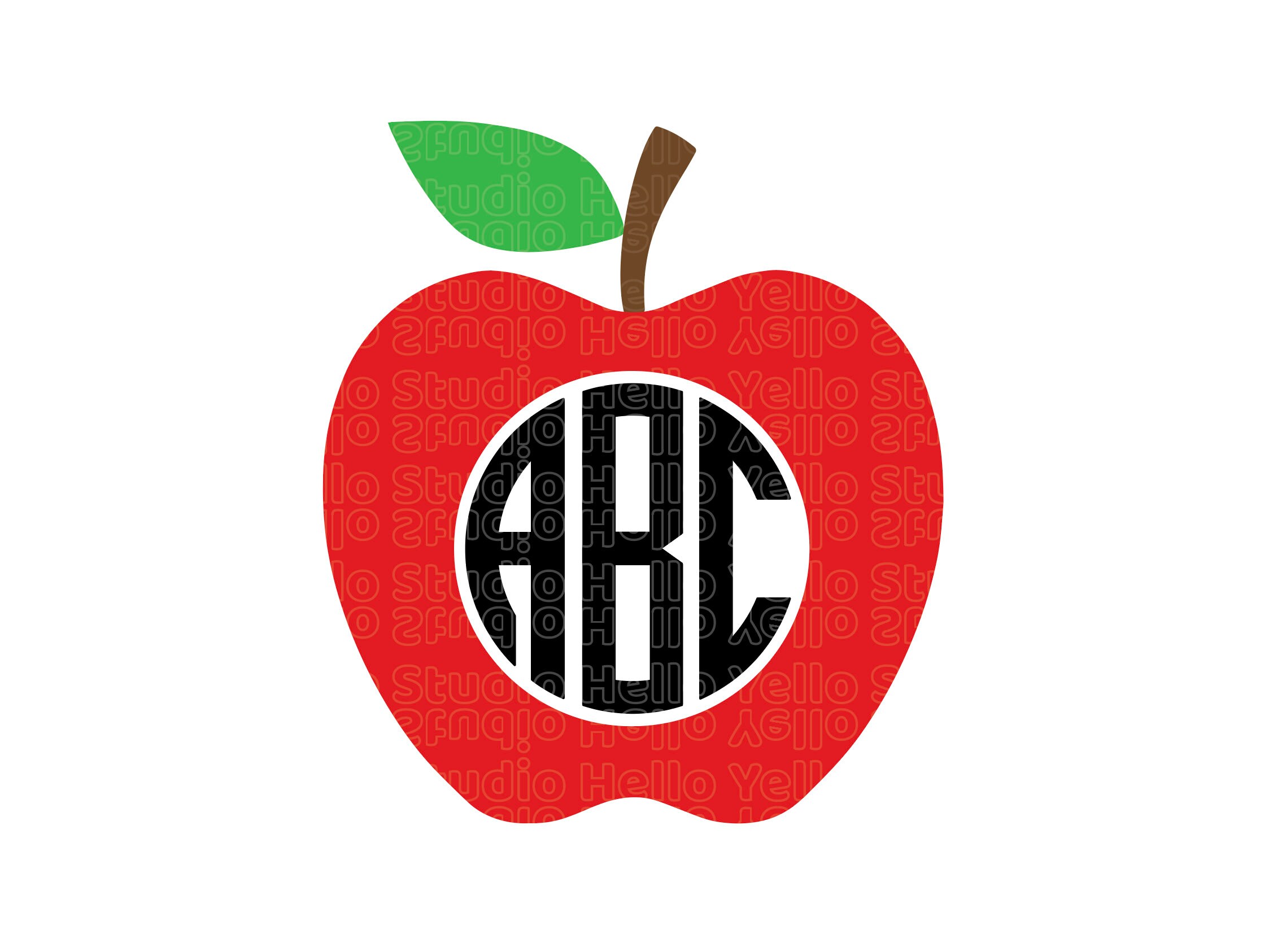 Apple Name Frame Svg Bundle, Apple Svg, Apple Clipart, Apple Monogram ...