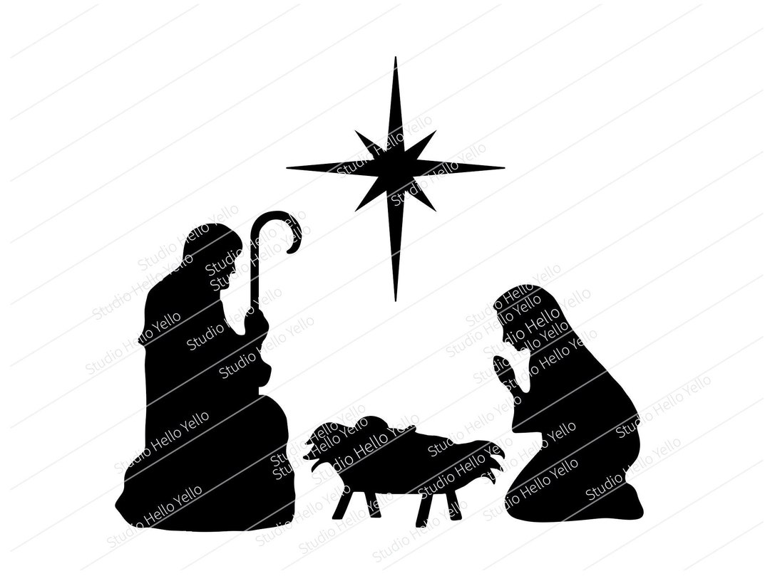 Nativity Scene SVG, Nativity SVG, PNG, Eps, Dxf, Jpg Instant Digital ...