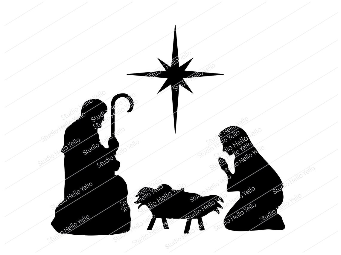 Nativity Scene SVG Nativity SVG PNG Eps Dxf Jpg Instant | Etsy