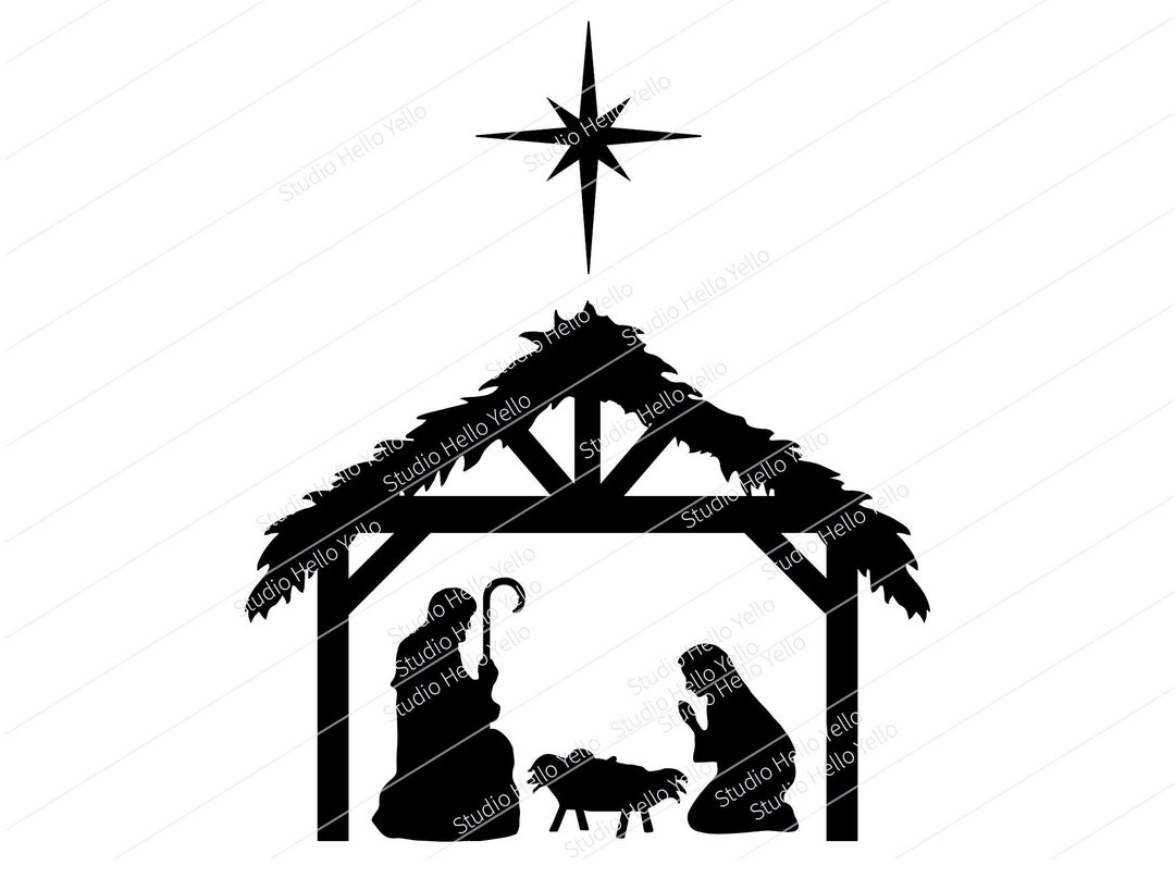 Nativity Scene SVG, Nativity SVG, PNG, Eps, Dxf, Jpg Instant Digital ...