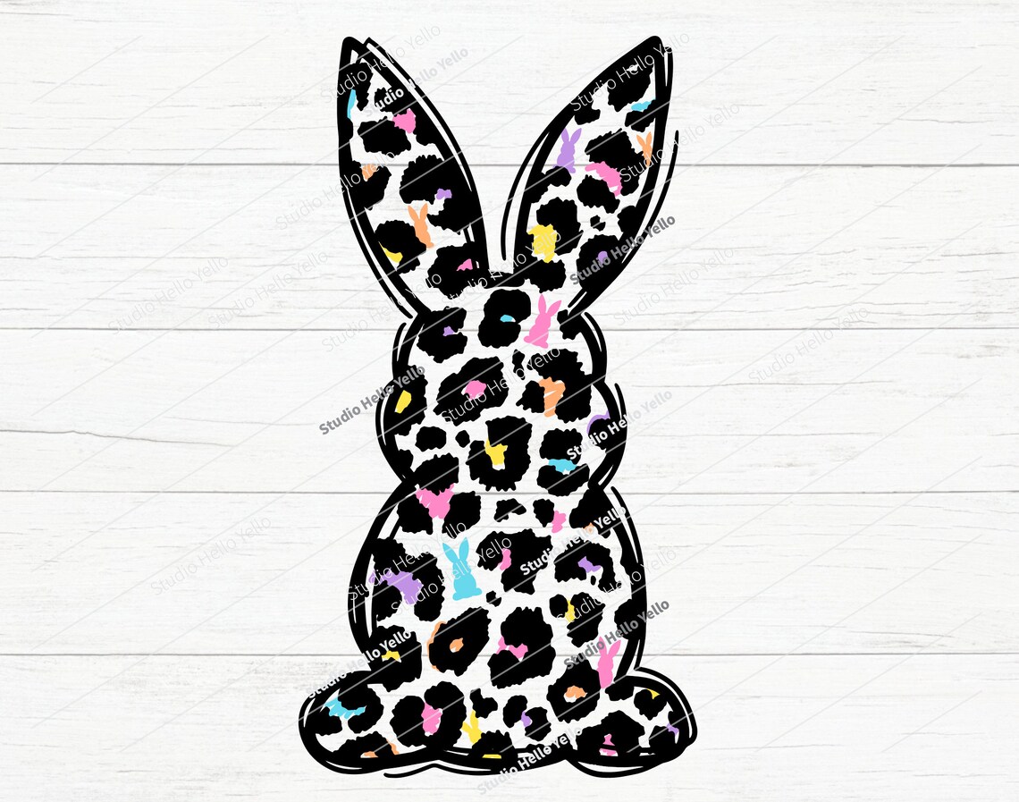 Leopard Print Bunny Svg Png Bunny Svg Bunny Png Easter - Etsy