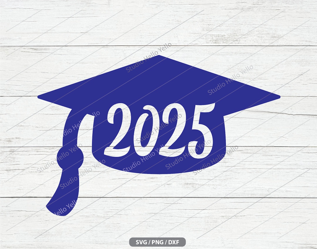 Blue 2025 Graduation Cap Svg Png Dxf Senior 2025 Svg Class of 2025 Svg ...