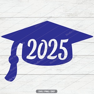 Blue 2025 Graduation Cap Svg Png Dxf Senior 2025 Svg Class of 2025 Svg ...