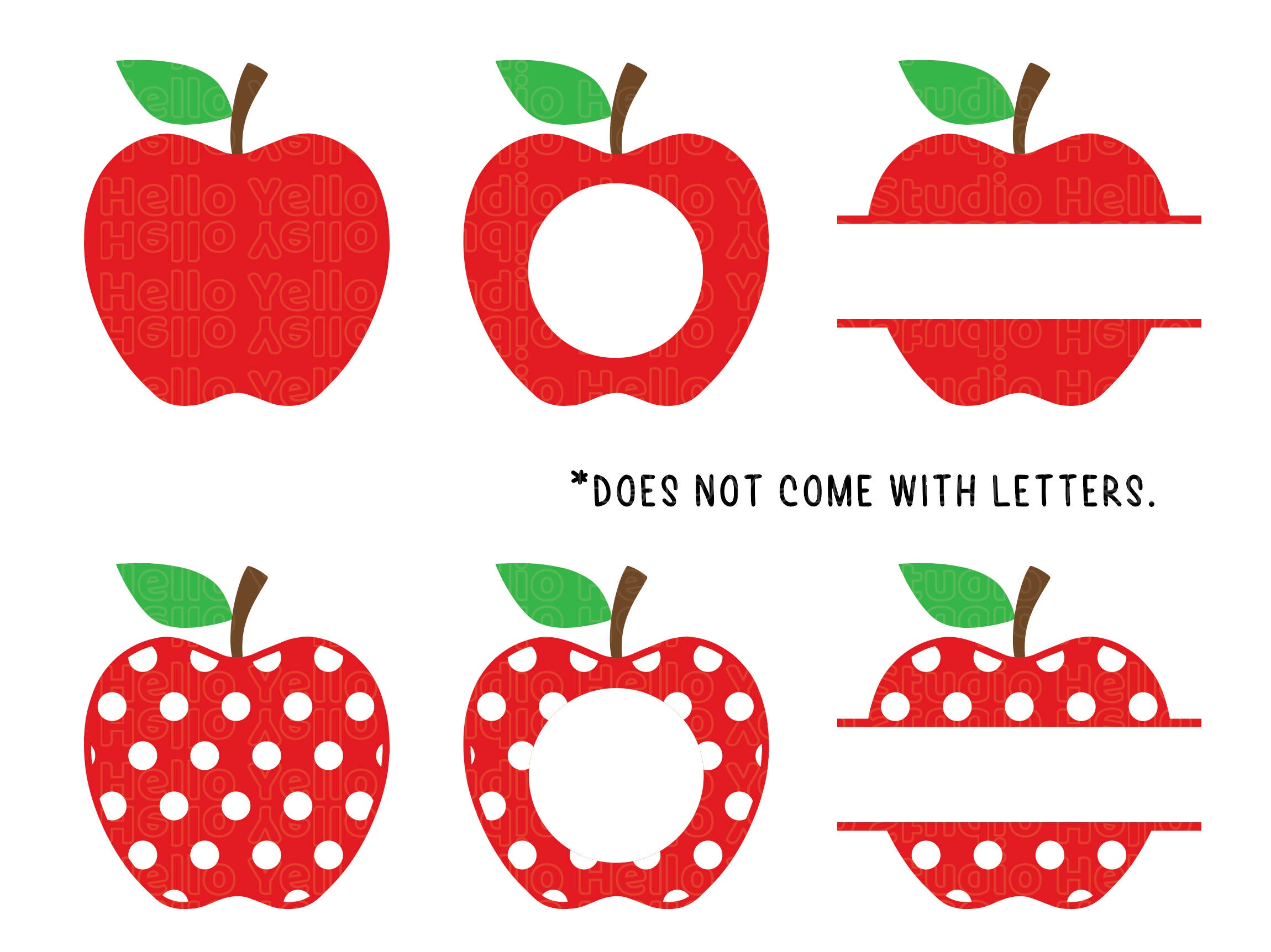 Apple Name Frame Svg Bundle Apple Svg Apple Clipart Apple - Etsy