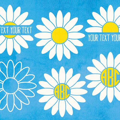 Daisy SVG Daisy Svg Bundle Daisy Monogram Frame Svg Split - Etsy Australia