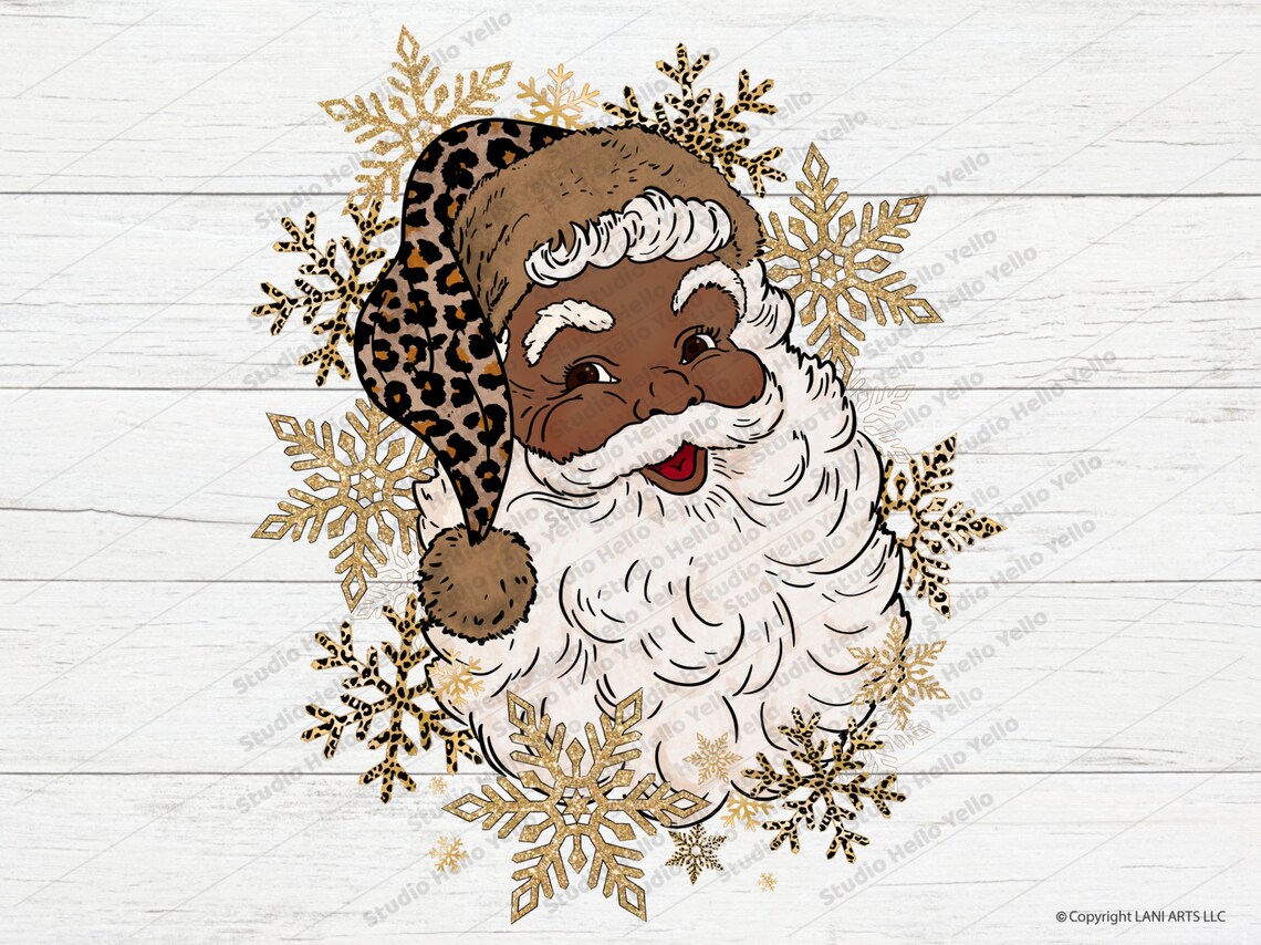 Santa Believe PNG Santa Png Christmas Png Black Santa - Etsy