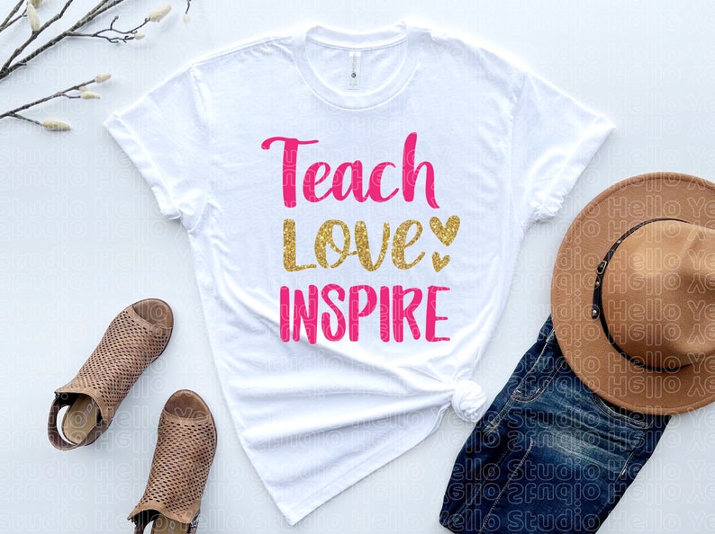 Teach Love Inspire SVG Teacher SVG Teacher Appreciation Gift - Etsy