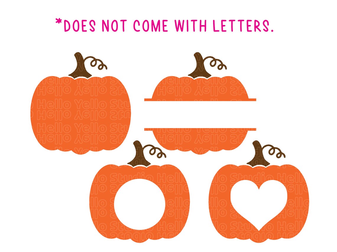 Pumpkin Monogram Frame Svg Bundle Pumpkin Svg Bundle Fall | Etsy