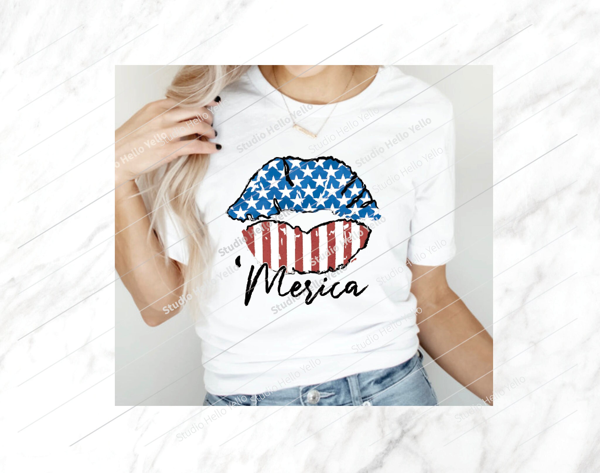 Merica Flag Lips Png 4th of July Png 4th of July Merica | Etsy