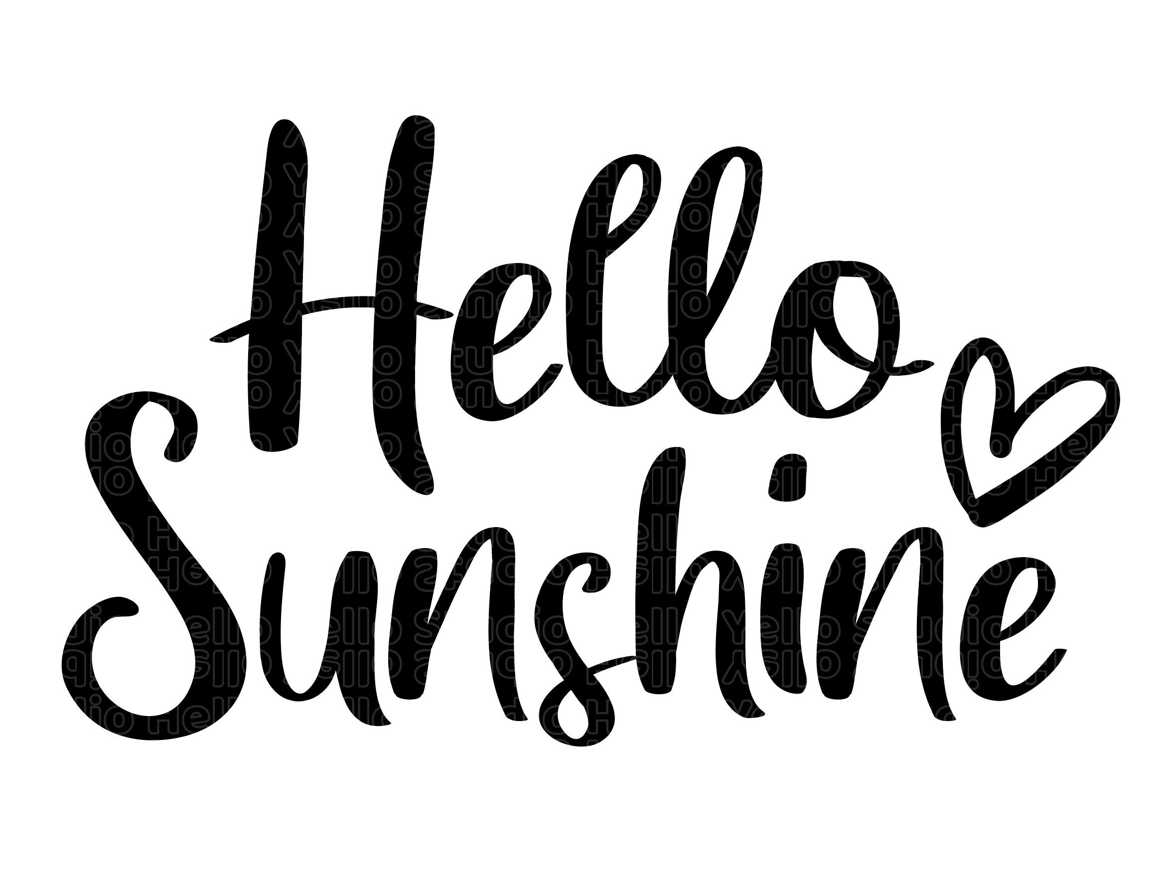 Hello Sunshine SVG Heart Summer Sun Svg Summer Svg Spring - Etsy Canada