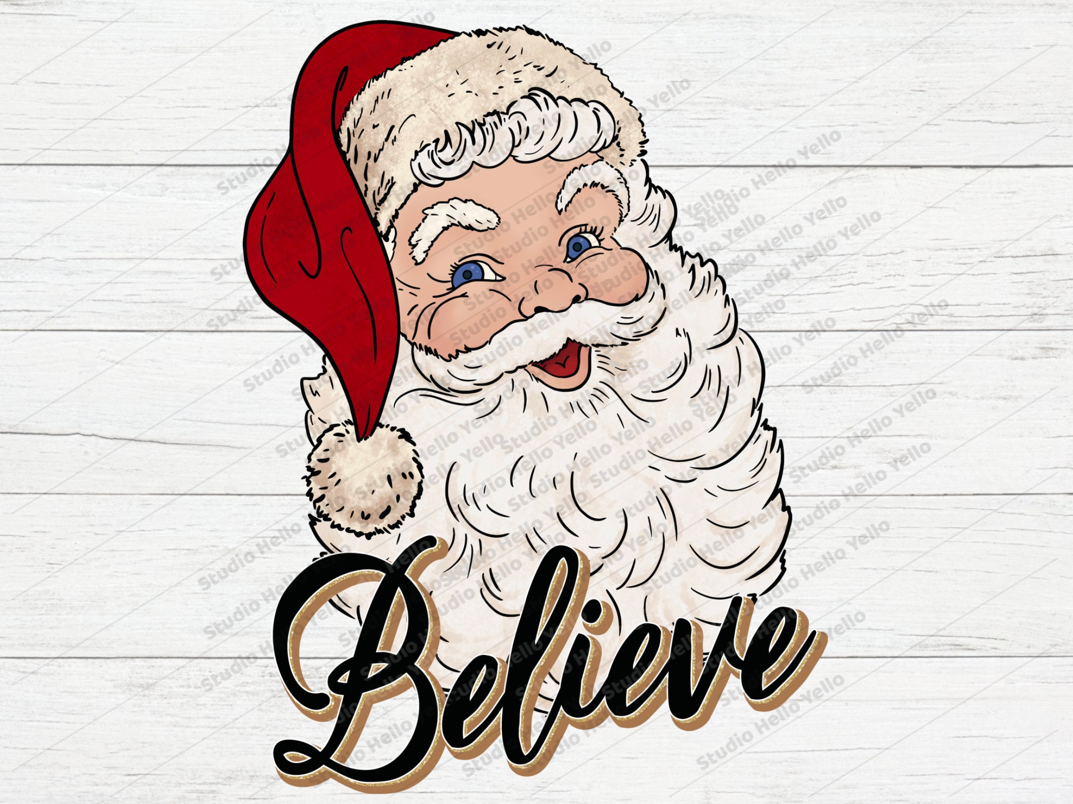 Santa Believe PNG Santa Png Christmas Png Santa Sublimation | Etsy UK