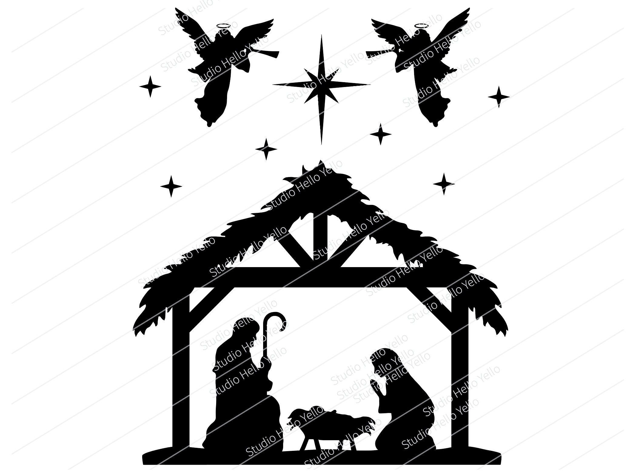 Nativity Scene SVG Nativity SVG PNG Eps Dxf Jpg Instant - Etsy