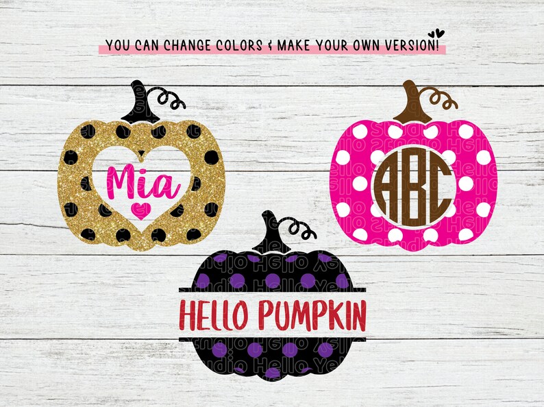 Pumpkin Monogram Frame Svg Bundle Pumpkin Svg Bundle Fall | Etsy