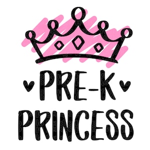 Pre-k Princess Svg, Back to School Svg, Preschool Svg, First Day of ...