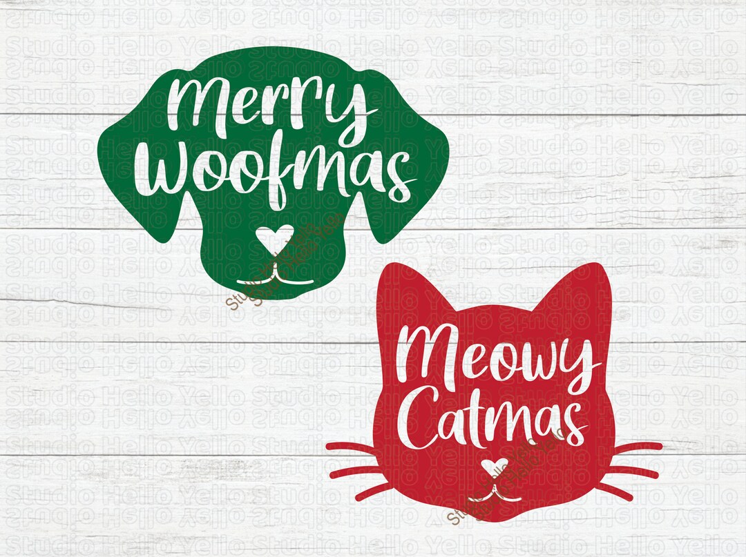 Pet Christmas Svg Bundle, Dog Christmas Svg, Cat Christmas Svg ...