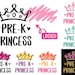 Pre-k Princess Svg, Back to School Svg, Preschool Svg, First Day of ...