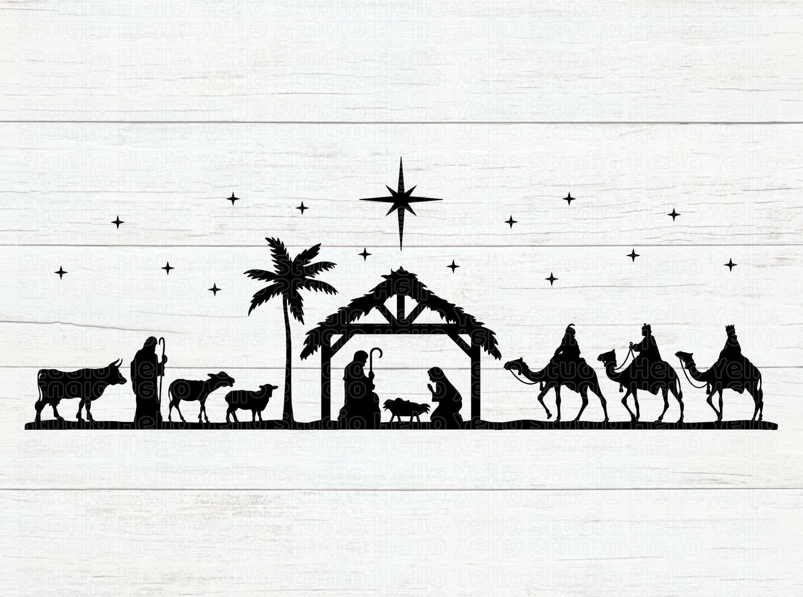 Nativity Scene SVG Nativity SVG PNG Eps Dxf Jpg Instant | Etsy