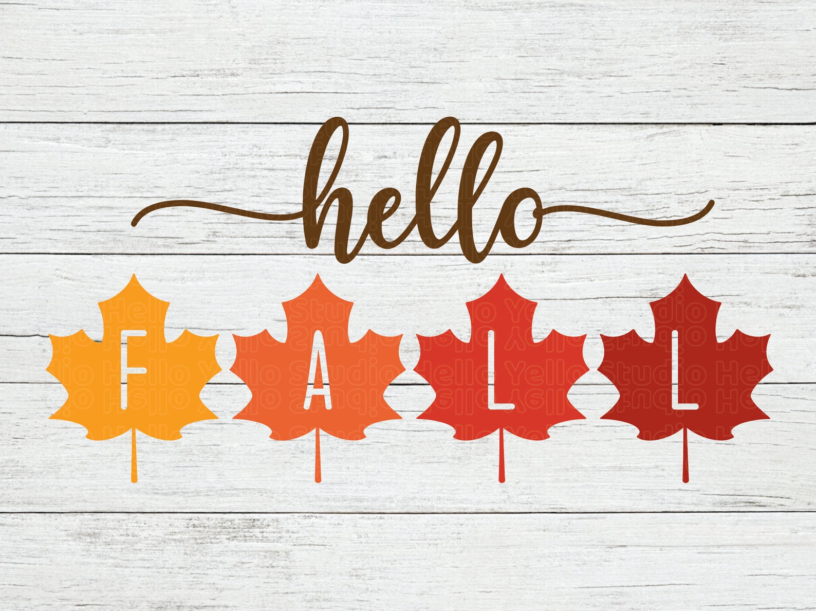 Hello Fall Svg Fall Svg Fall Door Sign Svg Fall Leaves Svg | Etsy