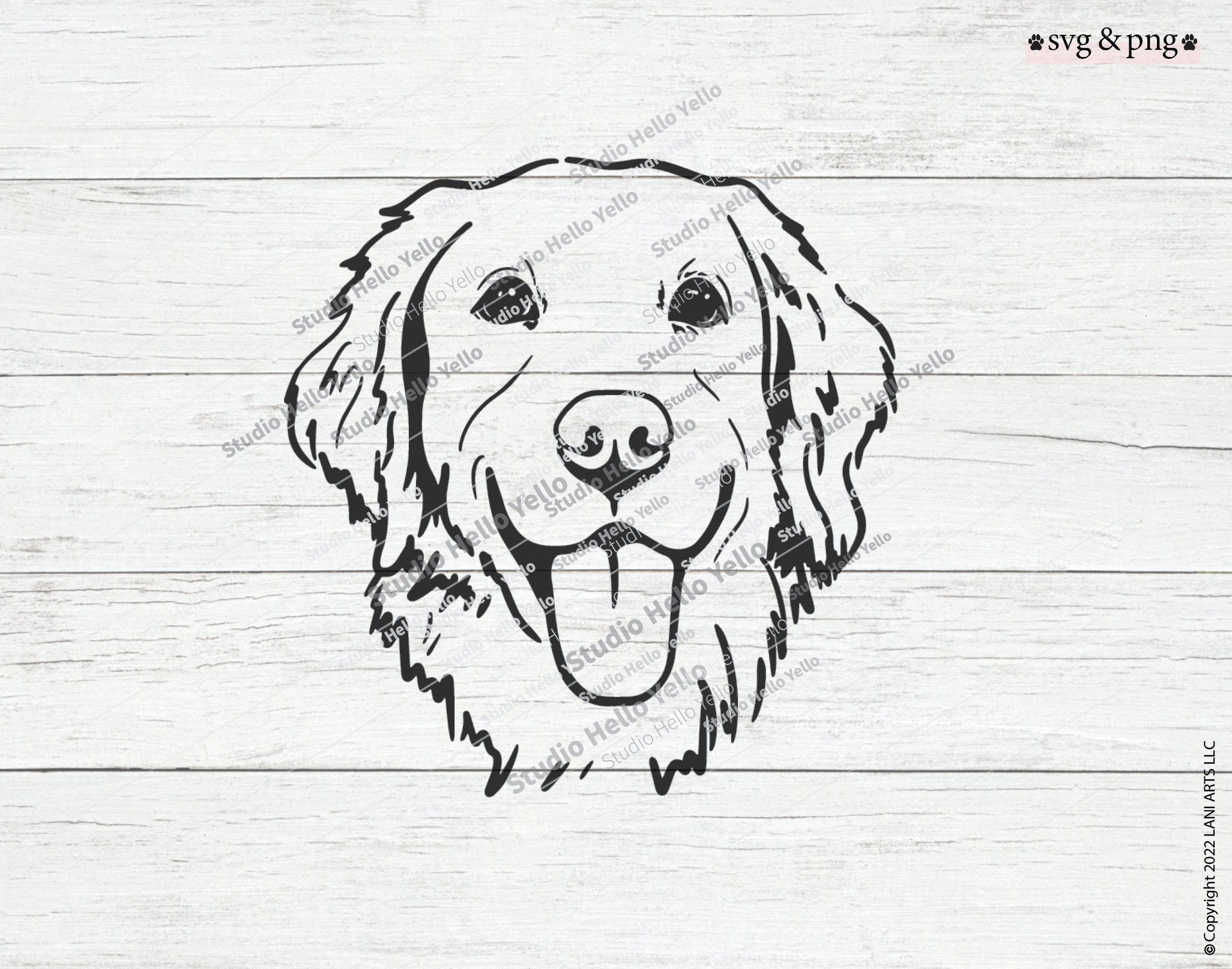 Golden Retriever Line Drawing