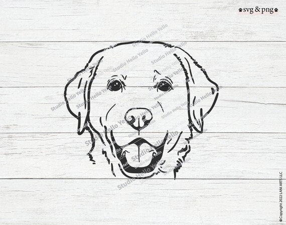 Black Lab Face Outline