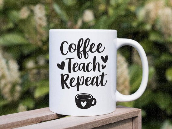 Svg Teacher Coffee Coffee Teach Inspire SVG Cut File By Creative