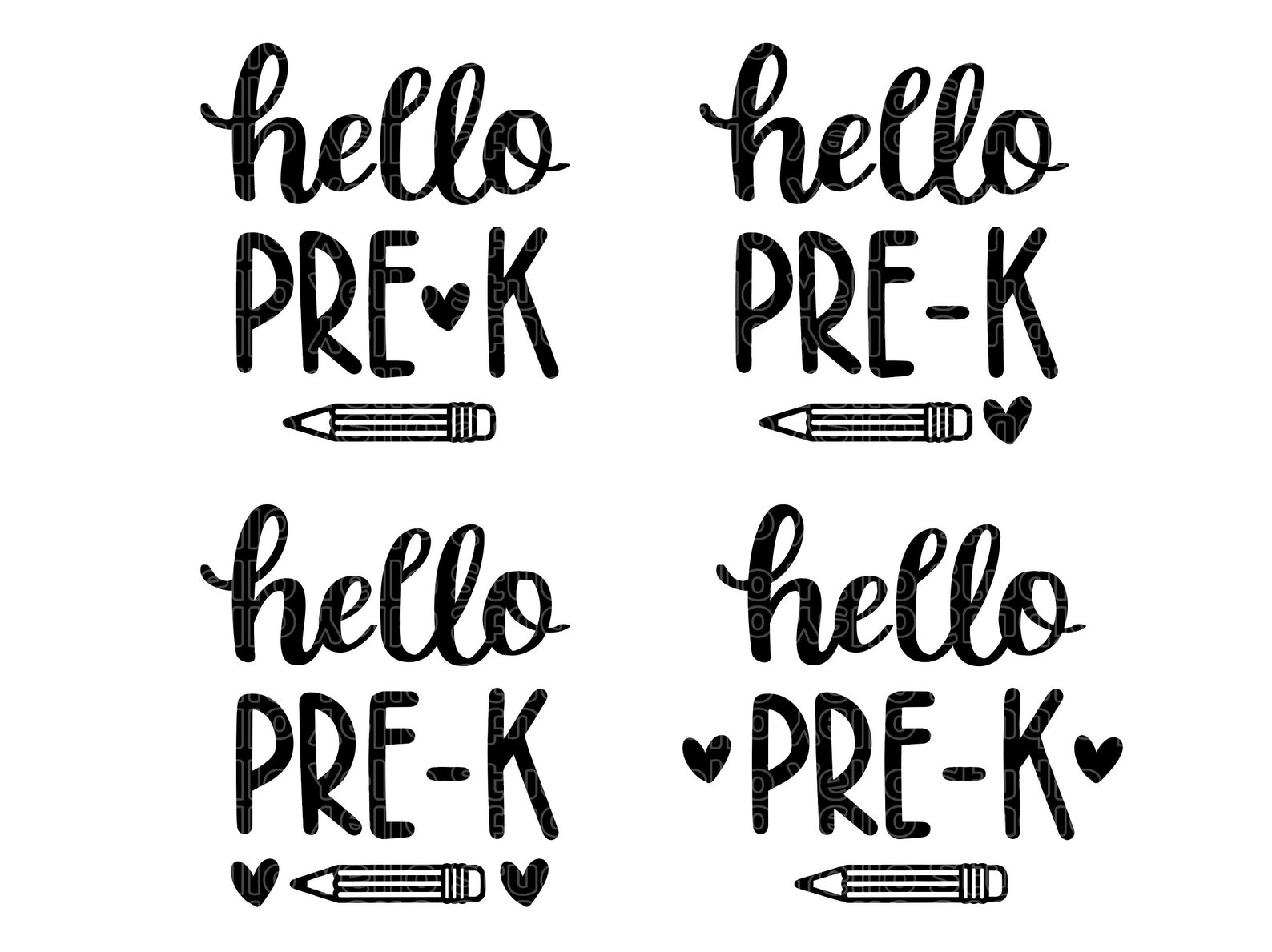 Hello Pre K Svg Bundle Back to School svg First day of | Etsy