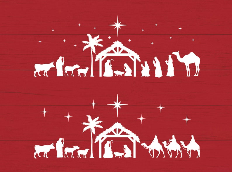 Nativity Scene SVG, Nativity SVG, PNG, Eps, Dxf, Jpg Instant Digital ...