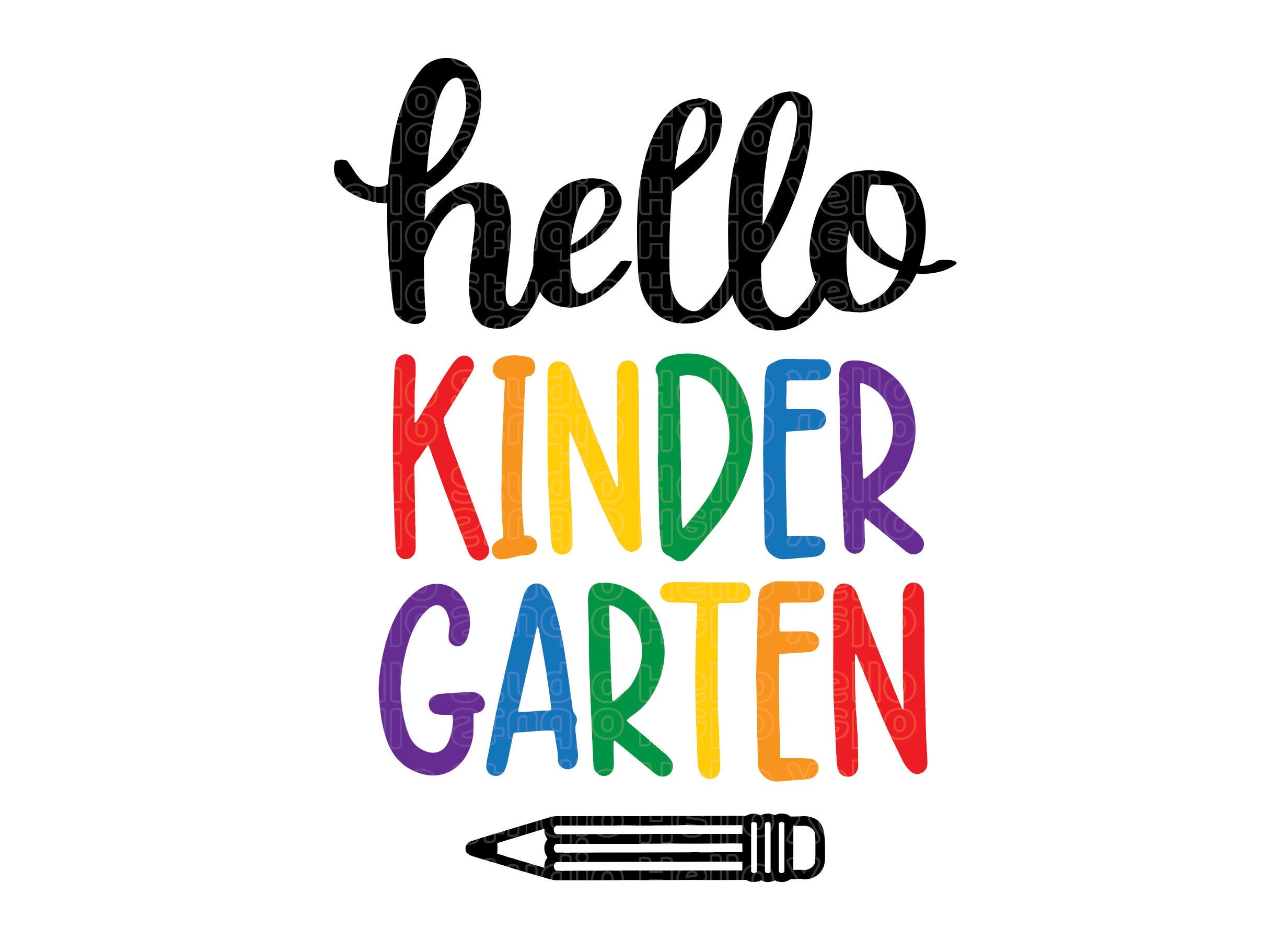 Hello Kindergarten Svg Back to school svg First day of | Etsy