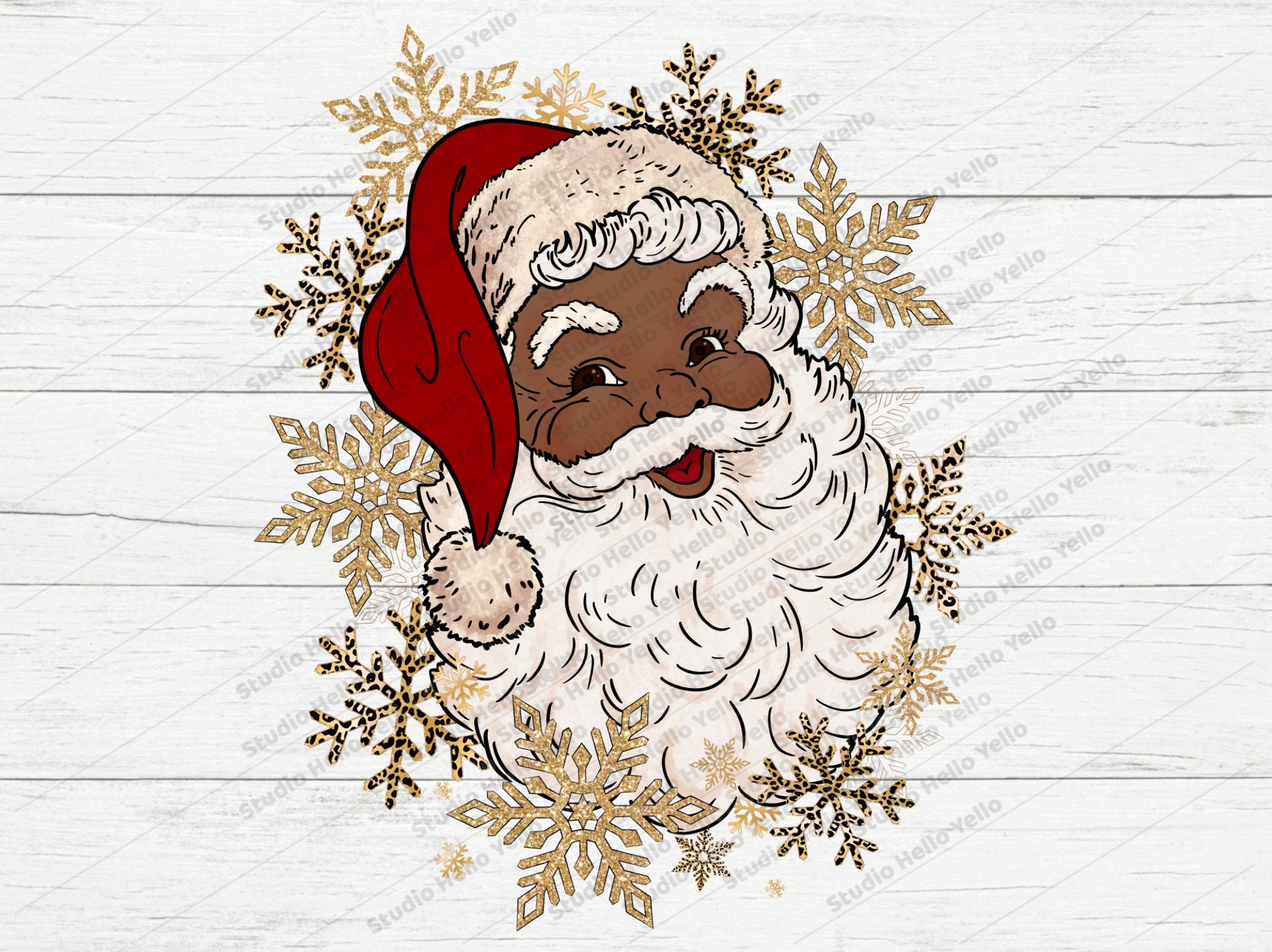 Santa Believe PNG Santa Pngblack Santachristmas Pngsanta - Etsy