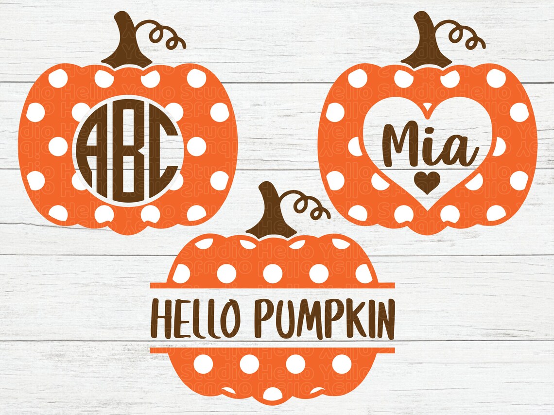 Pumpkin Monogram Frame Svg Bundle Pumpkin Svg Bundle Fall - Etsy