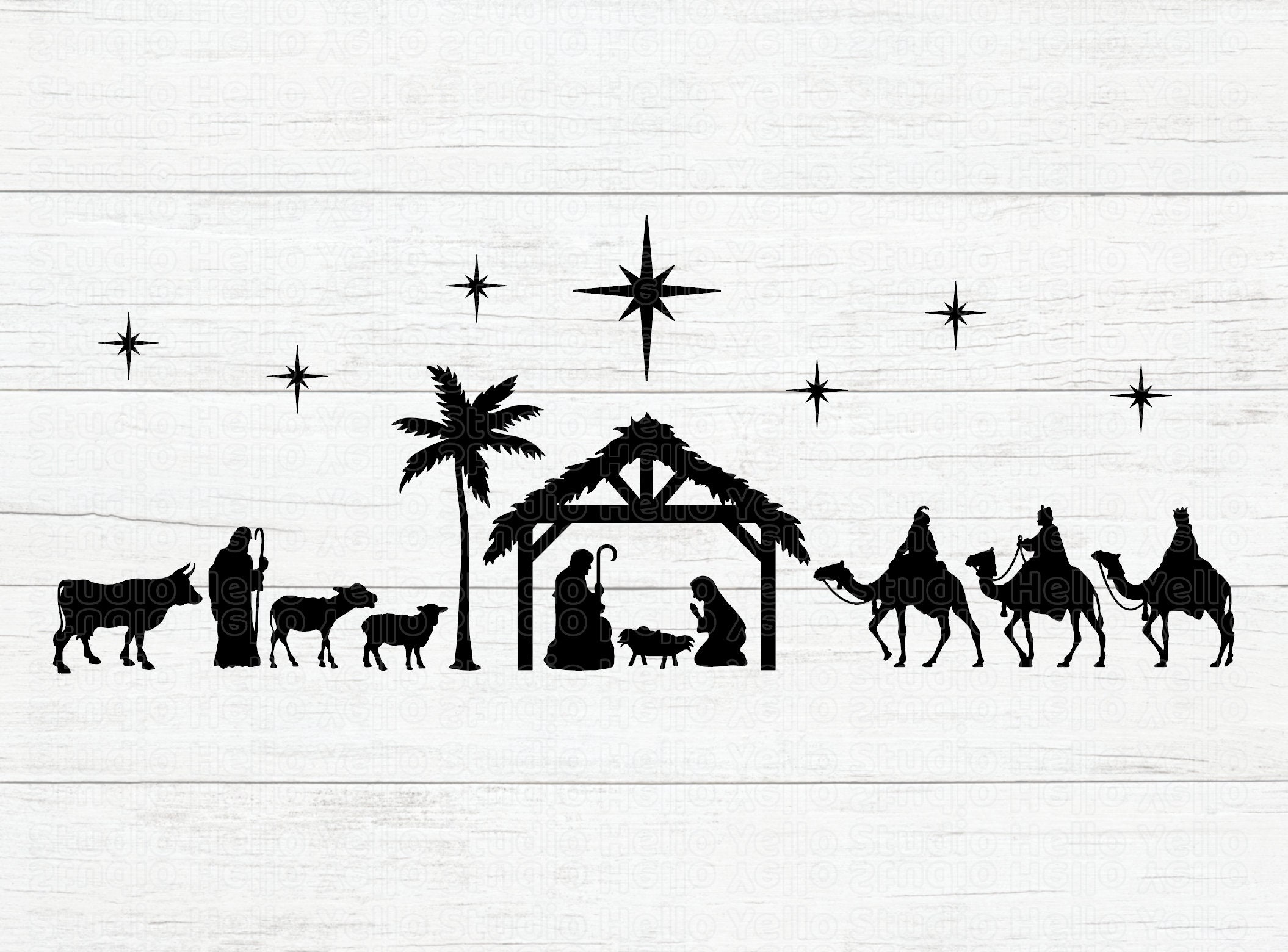 Nativity Scene SVG, Nativity SVG, PNG, Eps, Dxf, Jpg Instant Digital ...