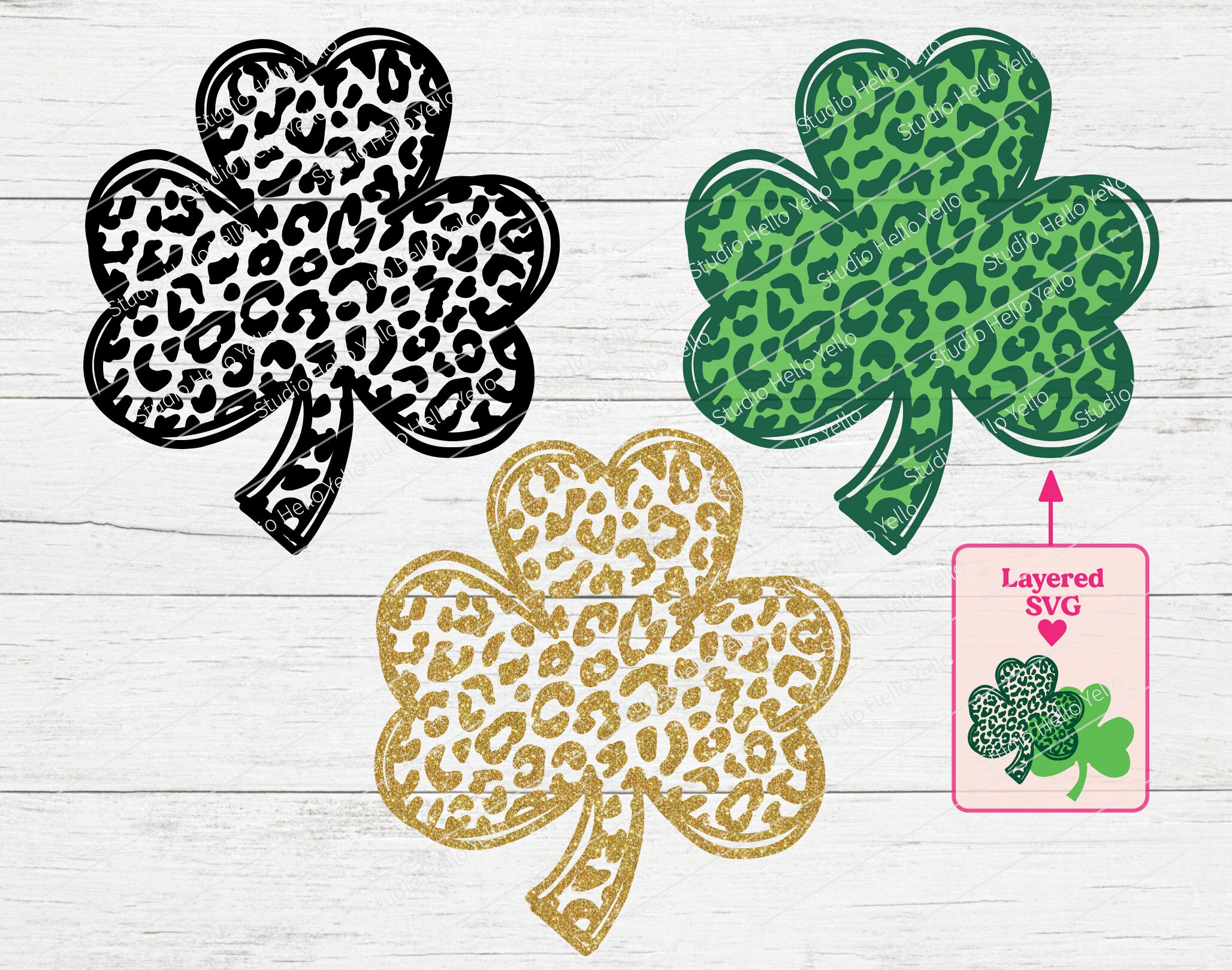 Leopard Print Shamrock Svg St Patricks Day Svg Shamrock Svg - Etsy