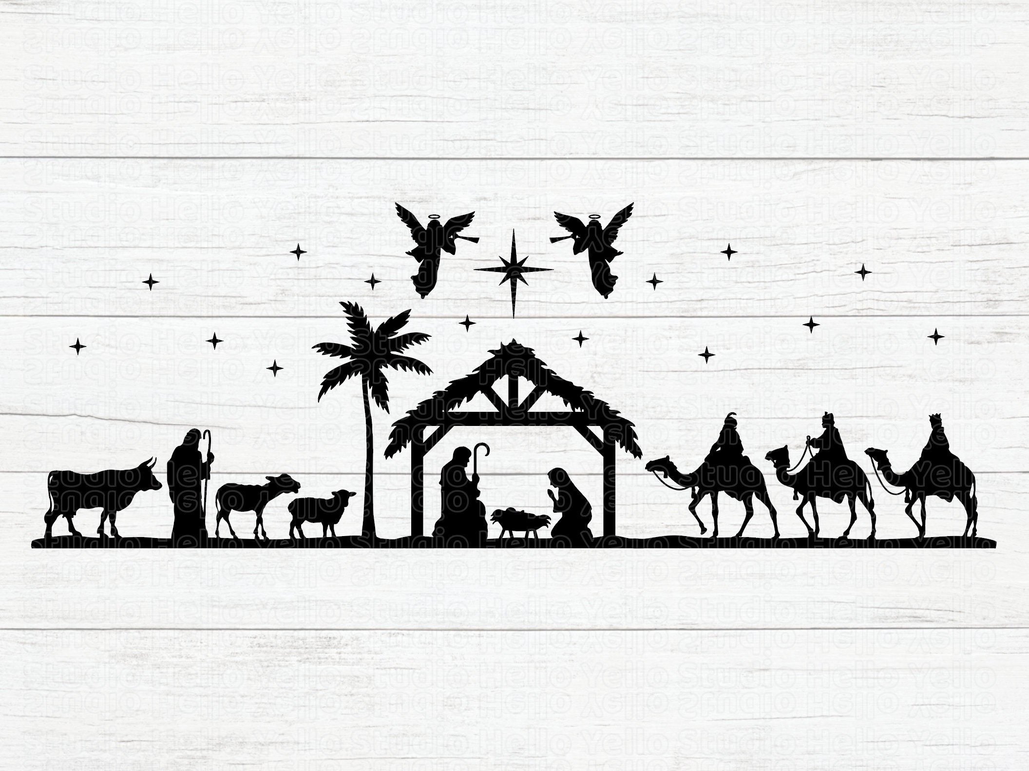 Nativity Scene SVG Nativity SVG PNG Eps Dxf Jpg Instant | Etsy