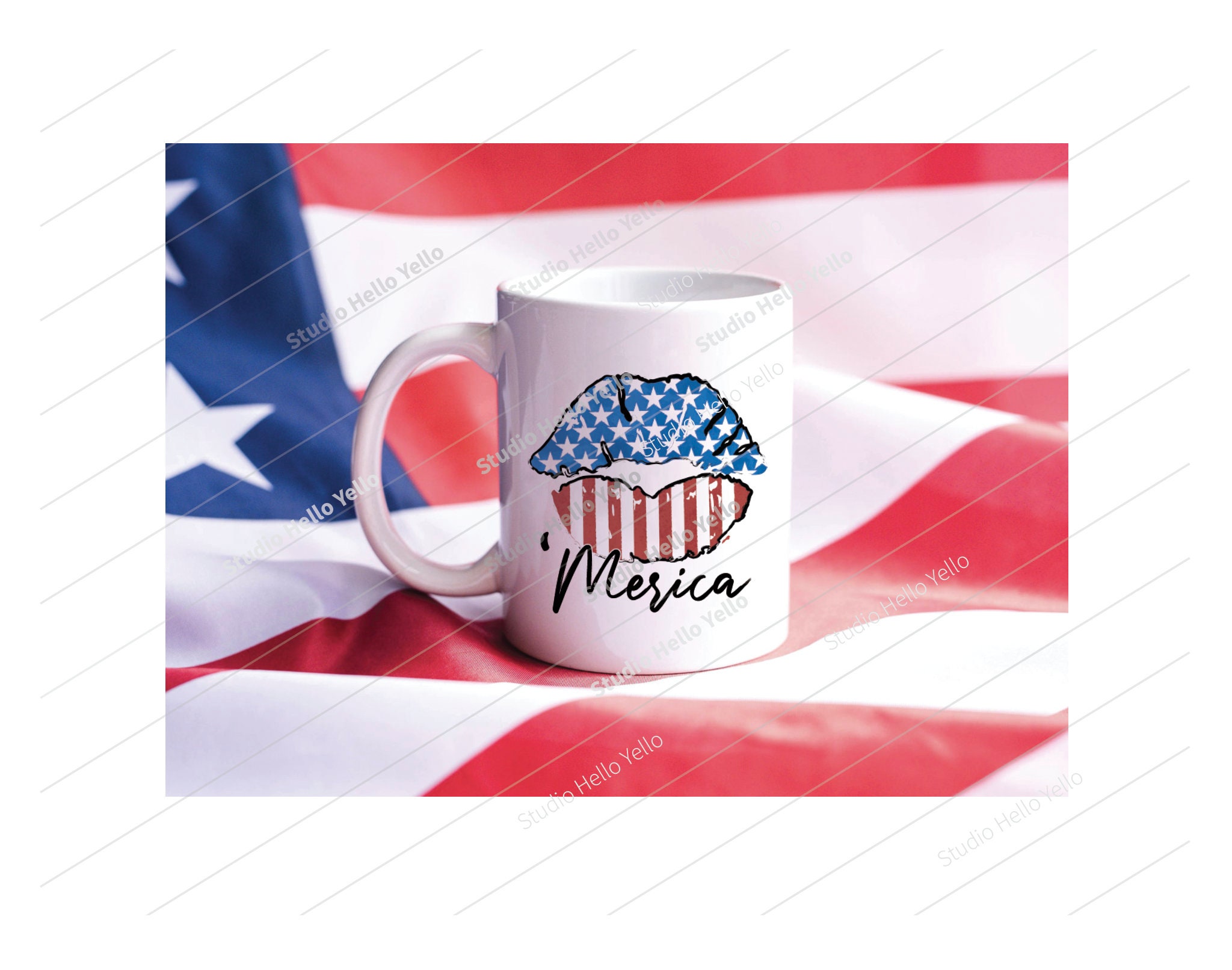 Merica Flag Lips Png 4th of July Png 4th of July Merica | Etsy