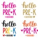 Hello Pre K Svg Bundle, Back to School Svg, First Day of School Svg ...