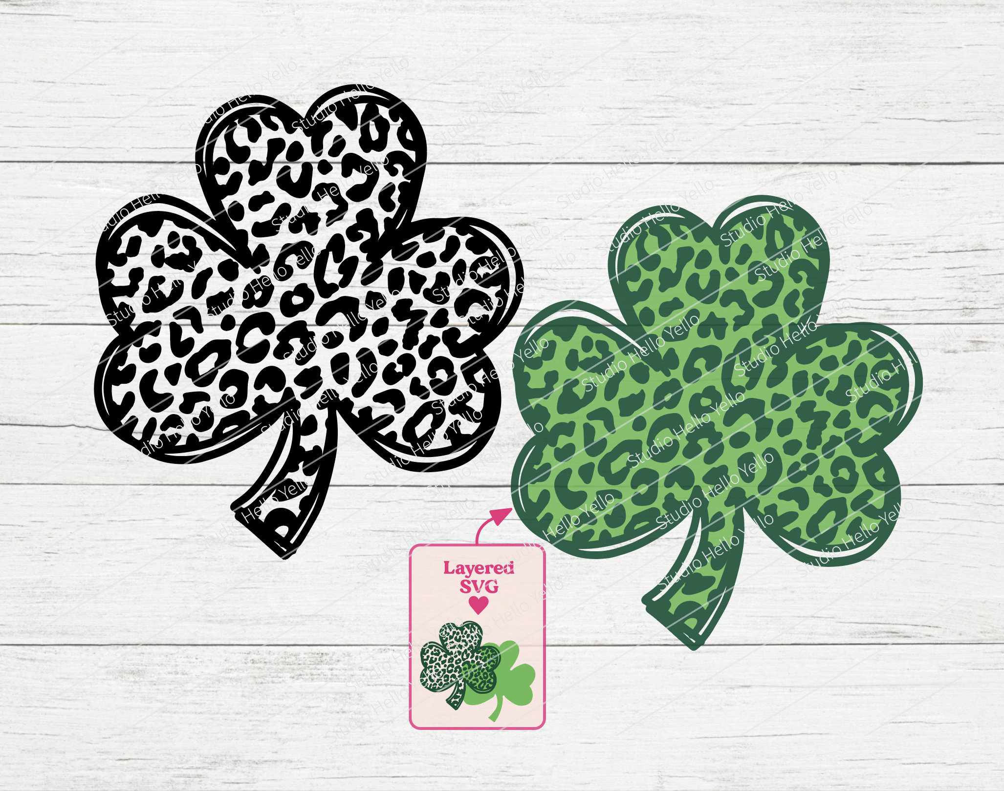 Leopard Print Shamrock Svg, St Patricks Day Svg, Shamrock Svg, St ...