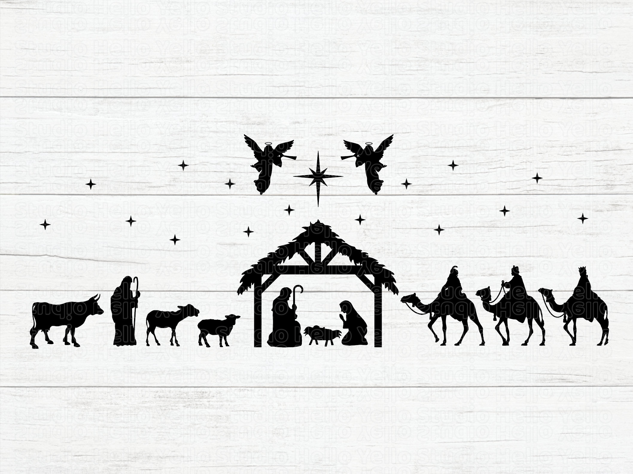 Nativity Scene SVG Nativity SVG PNG Eps Dxf Jpg Instant | Etsy Canada