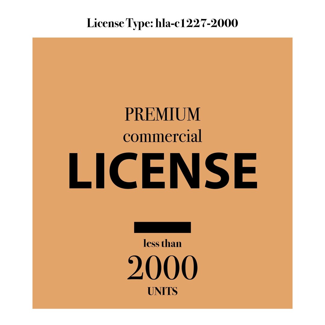 Commercial License | LICENSE TYPE: Hla-c1227-2000 | up to 2000 Units ...